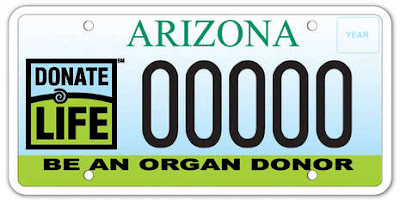 Merv Sheppard's Transplant Network: Arizona Donate Life license plates ...