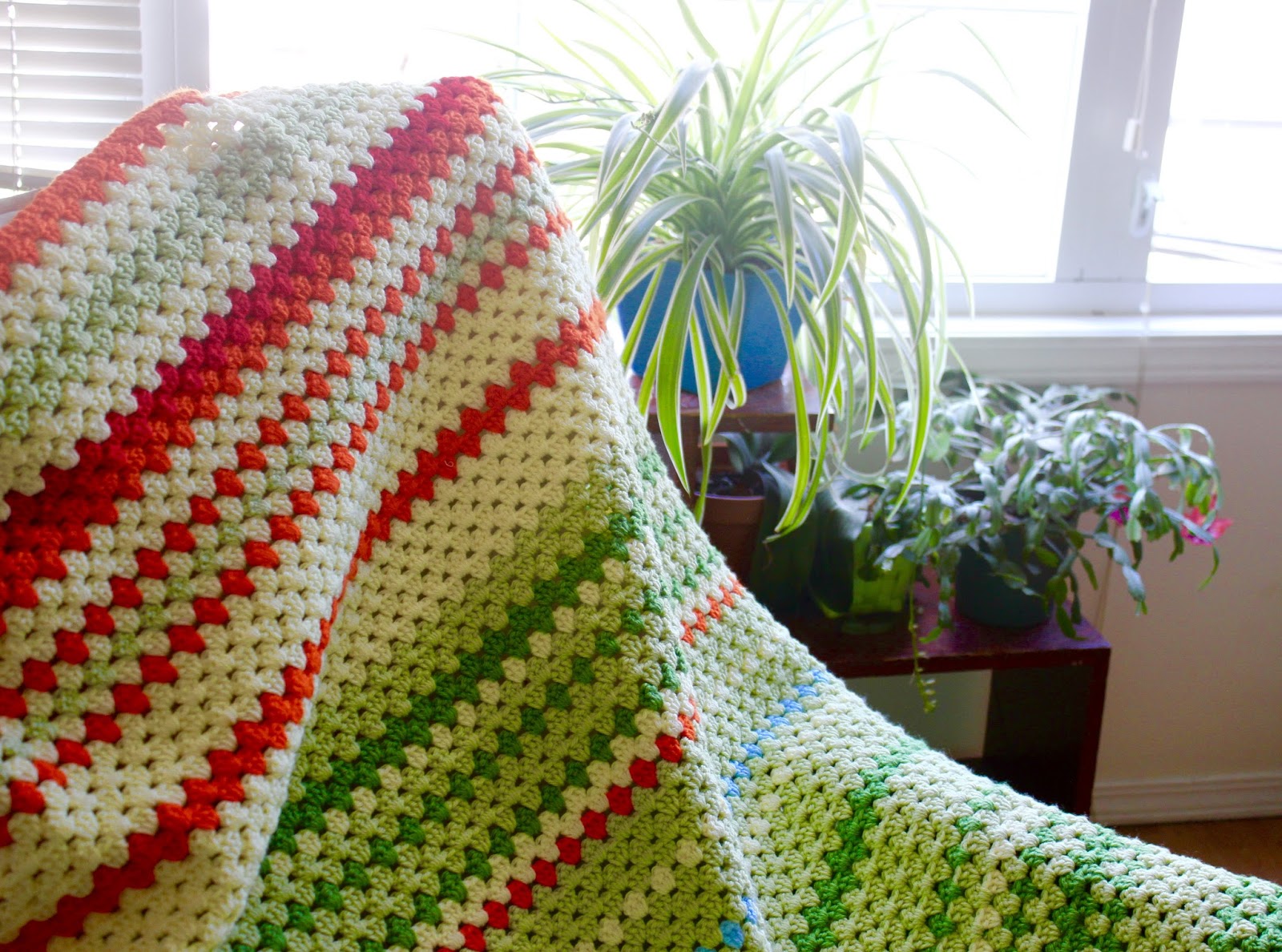 Crocheted Temperature Blanket April crocheted-temperature-blanket-april