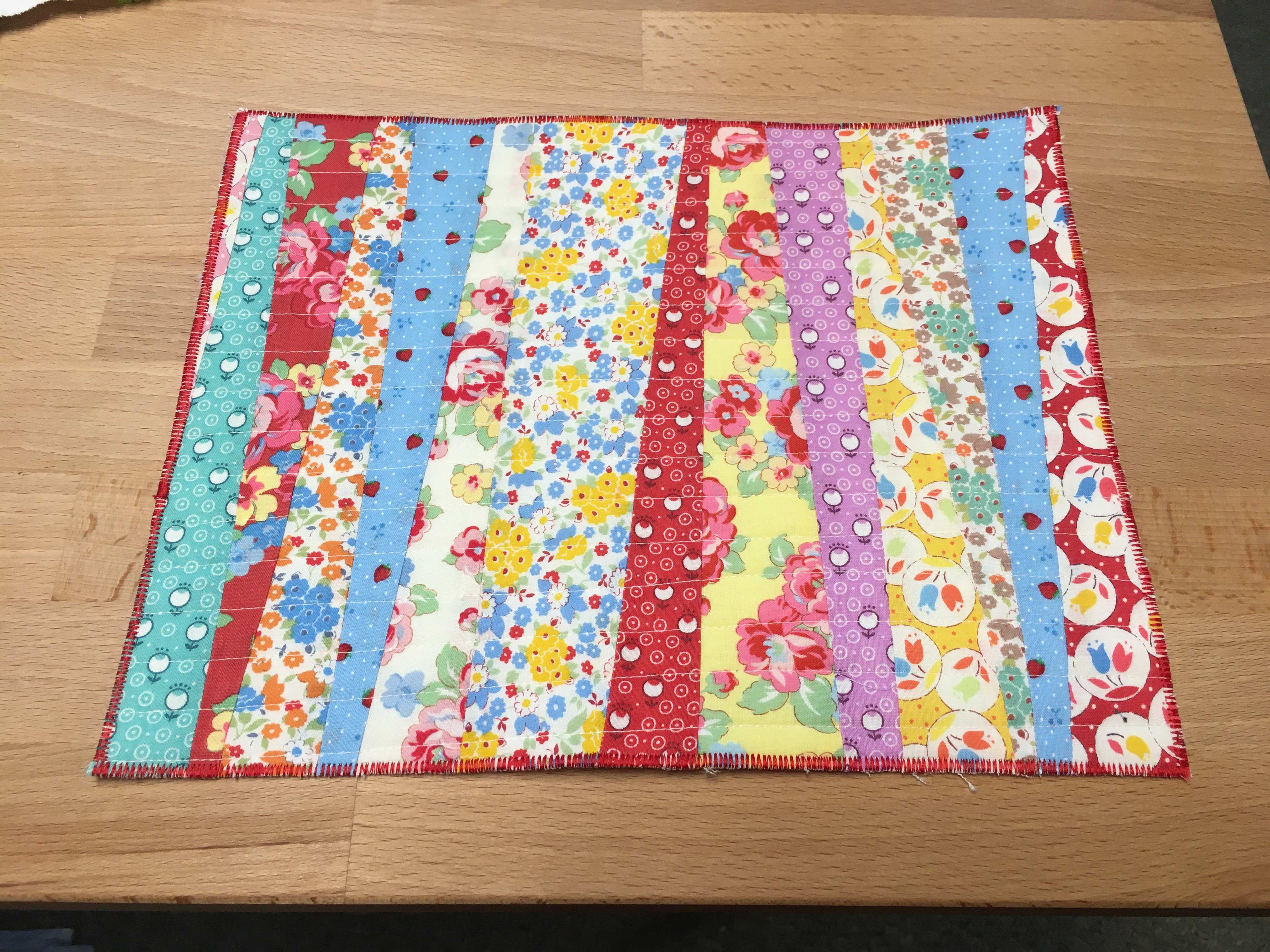 Ye Olde Sweatshop: Scrappy Quilted Kitchen Mat Tutorial