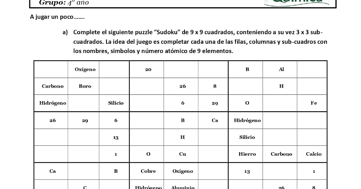 Ciencias Liceo 1 "José Enrique Rodó": Ficha 8 Química