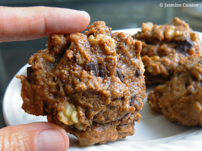 Biscuits aux bananes, chocolat noir et noix de grenoble (véganes ...
