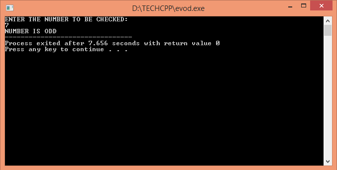 C Program To Check Whether The Number Is Even Or Odd Using Division Operator Devcppgcc