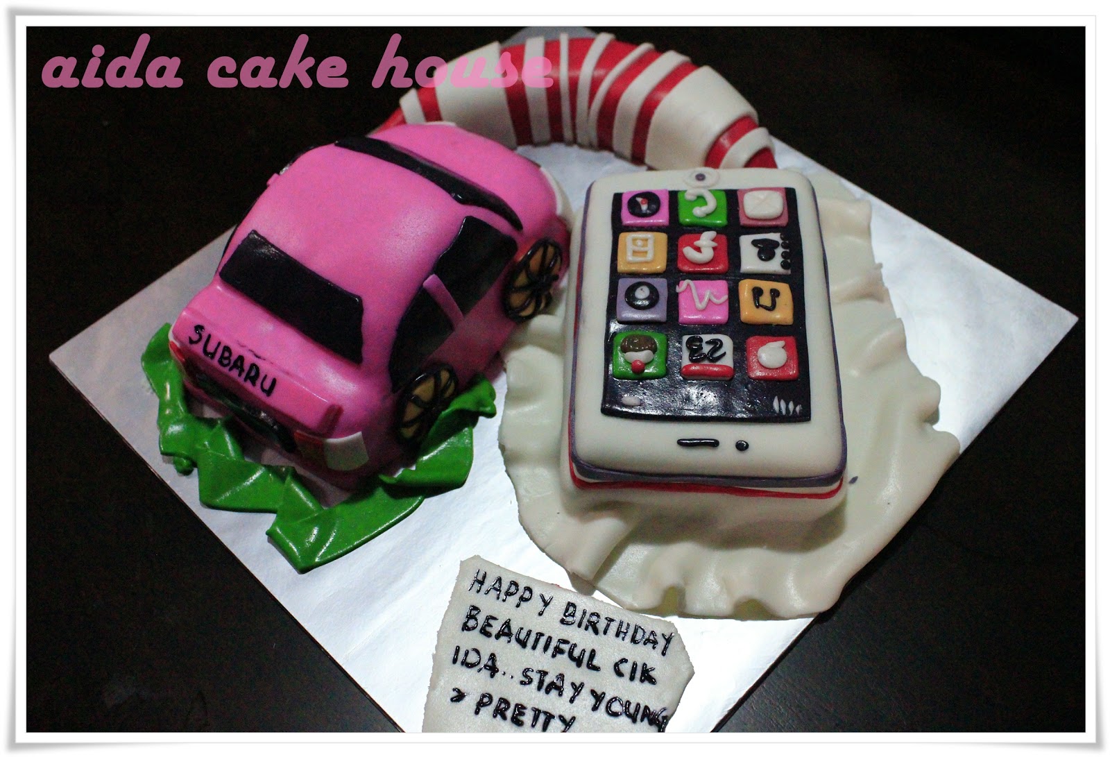 [Fondant Cake] Iphone, Car, Boomerang Cakes