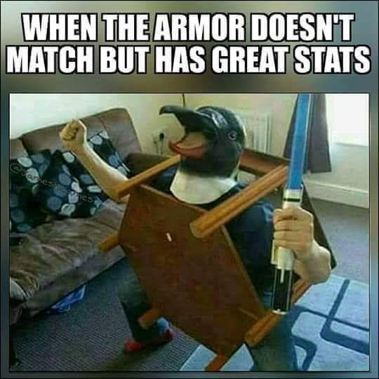 When the armor doesn't match but has great stats