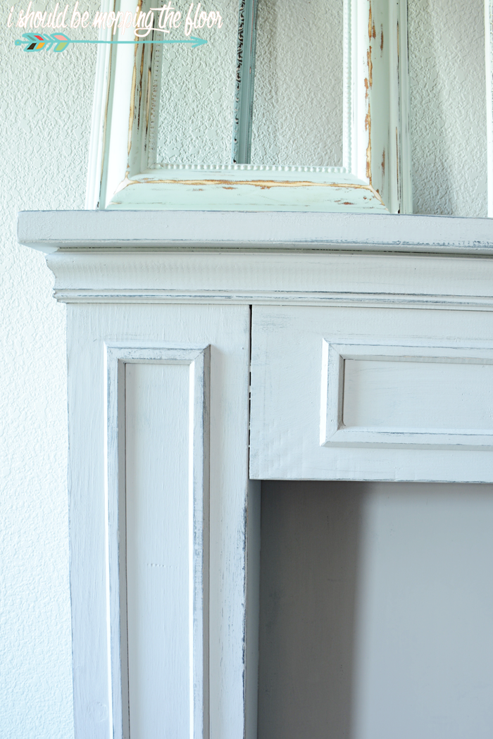 Chalk Paint Fireplace Makeover | i should be mopping the floor