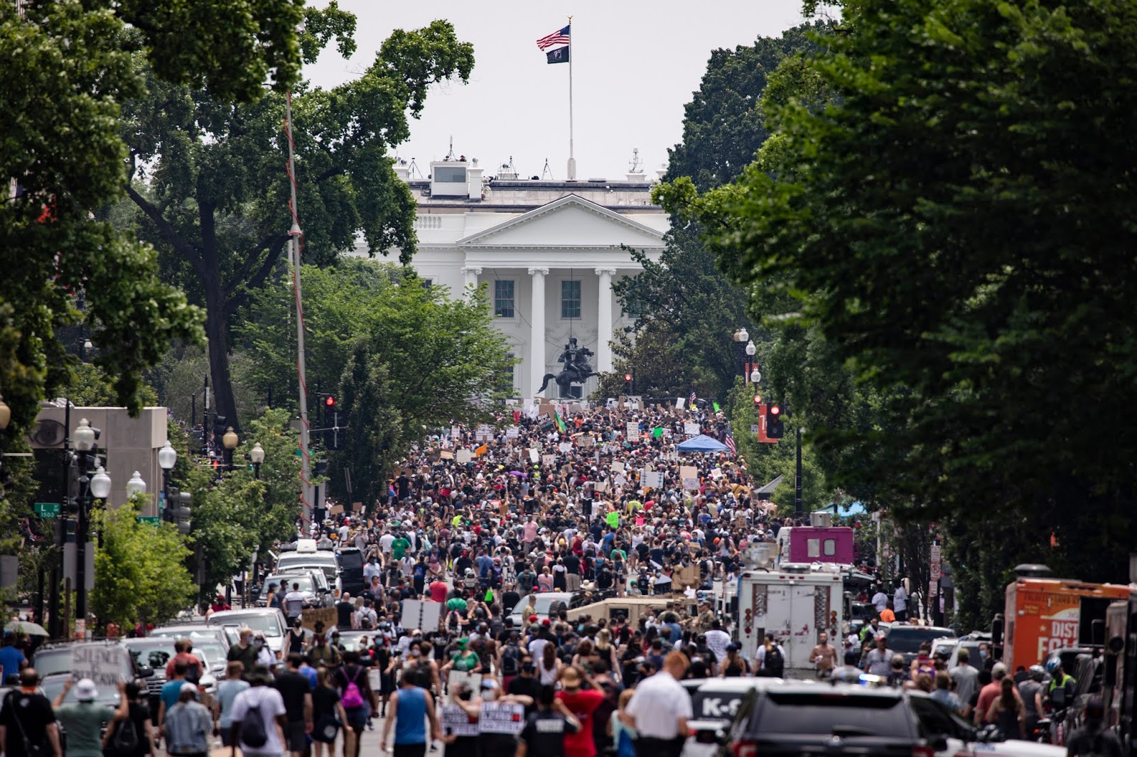 Tens of Thousands of protesters flood Washington DC and Streets near ...