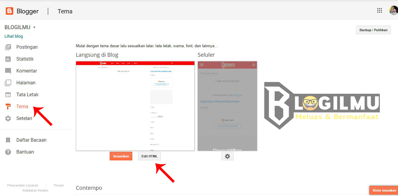 Bagaimana Cara Setting Menu Navigasi Blogger Bagi Pemula Terbaru 2019 ...