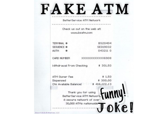 Fake Atm Receipt - Invoice Template