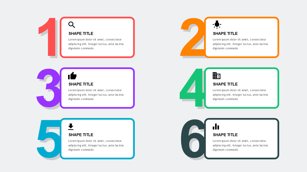 Big Number Items PowerPoint Templates - PowerPoint Free