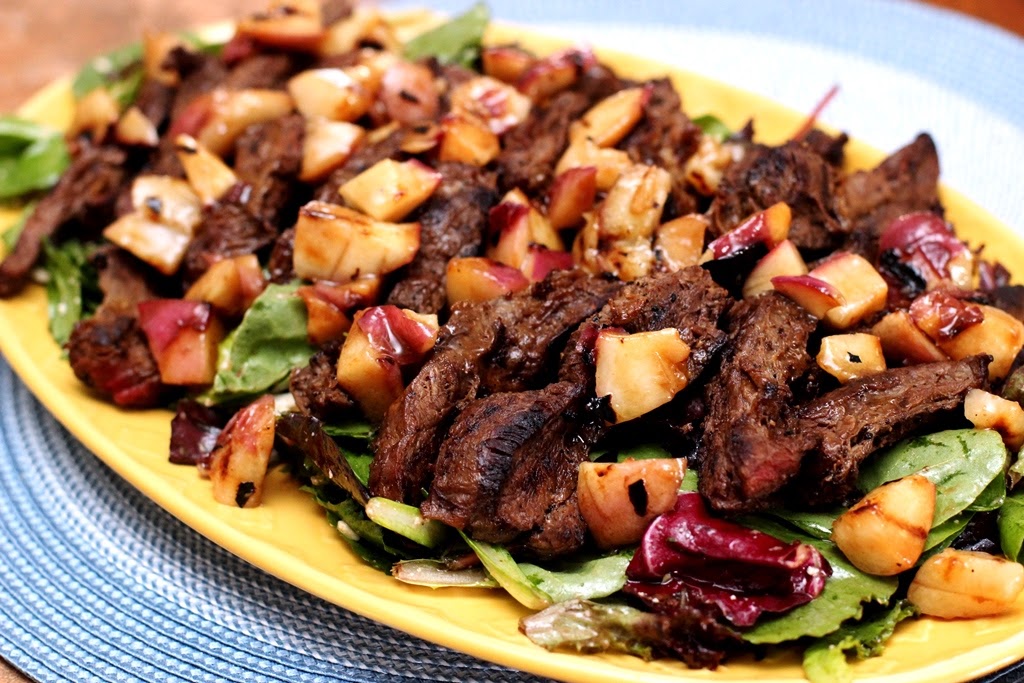 Recipe: Grilled Peach & Steak Salad with Beso Del Sol Sangria | chicago ...