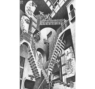 Who Controls Reality?: Relativity, M.C. Escher (1953)