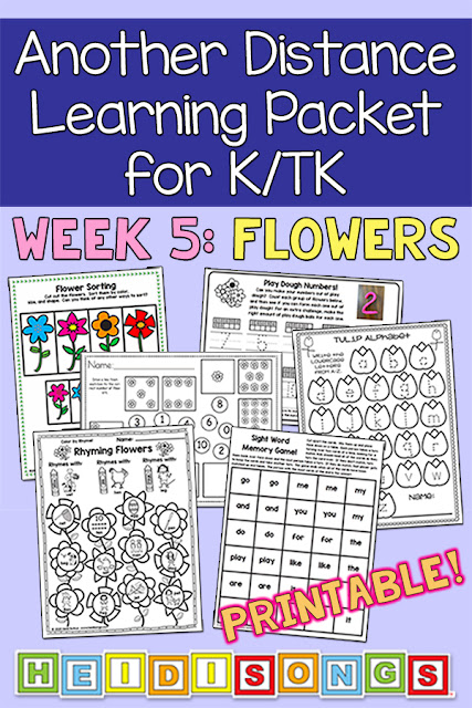 Another K/TK Distance Learning Packet - WEEK 5! FLOWERS