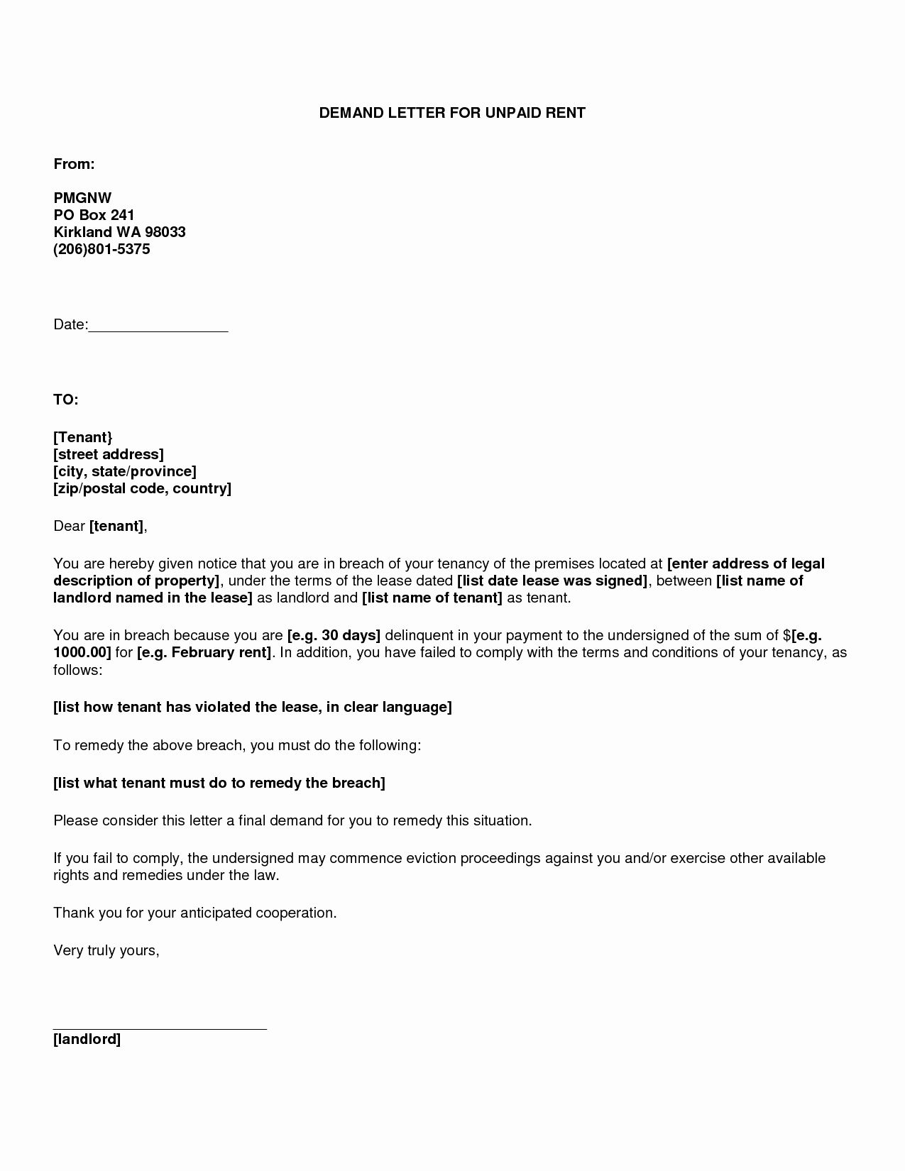 Escrow Demand Letter Template ~ Resume Letter