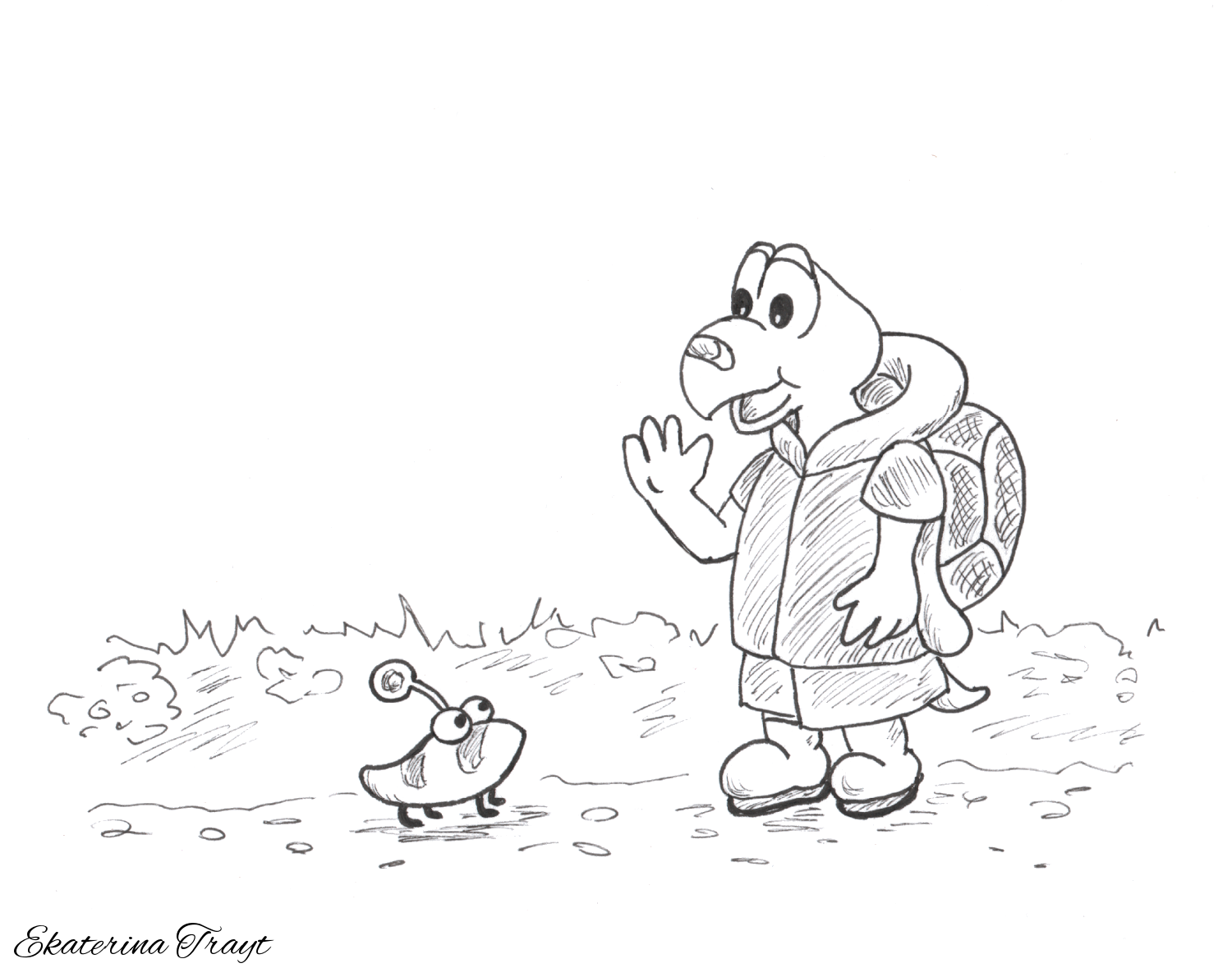 Ekaterina Trayt's Art Blog: [Fanart] Koops and Punio (Paper Mario: The ...