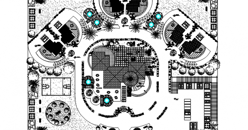 TOP VIEW OF RESORT PROJECT DETAIL AUTOCAD FILE