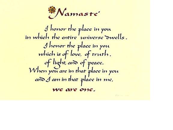 content write ups: Namaste