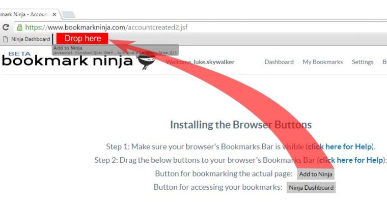 Bookmark Ninja: How to install the Browser Buttons (Bookmarklets) on a ...