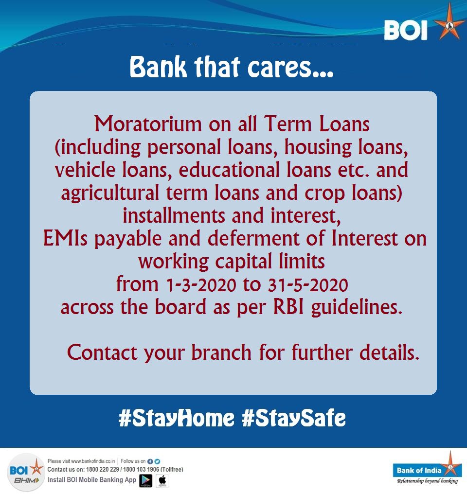 How to apply Six month Moratorium for BANK LOAN,CREDIT CARD PAYMENT ...