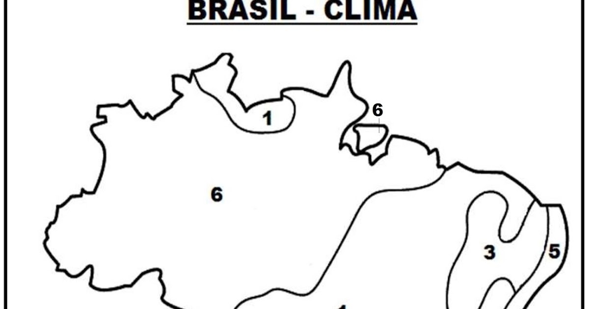 Mapa Climas Do Brasil Para Colorir - FDPLEARN