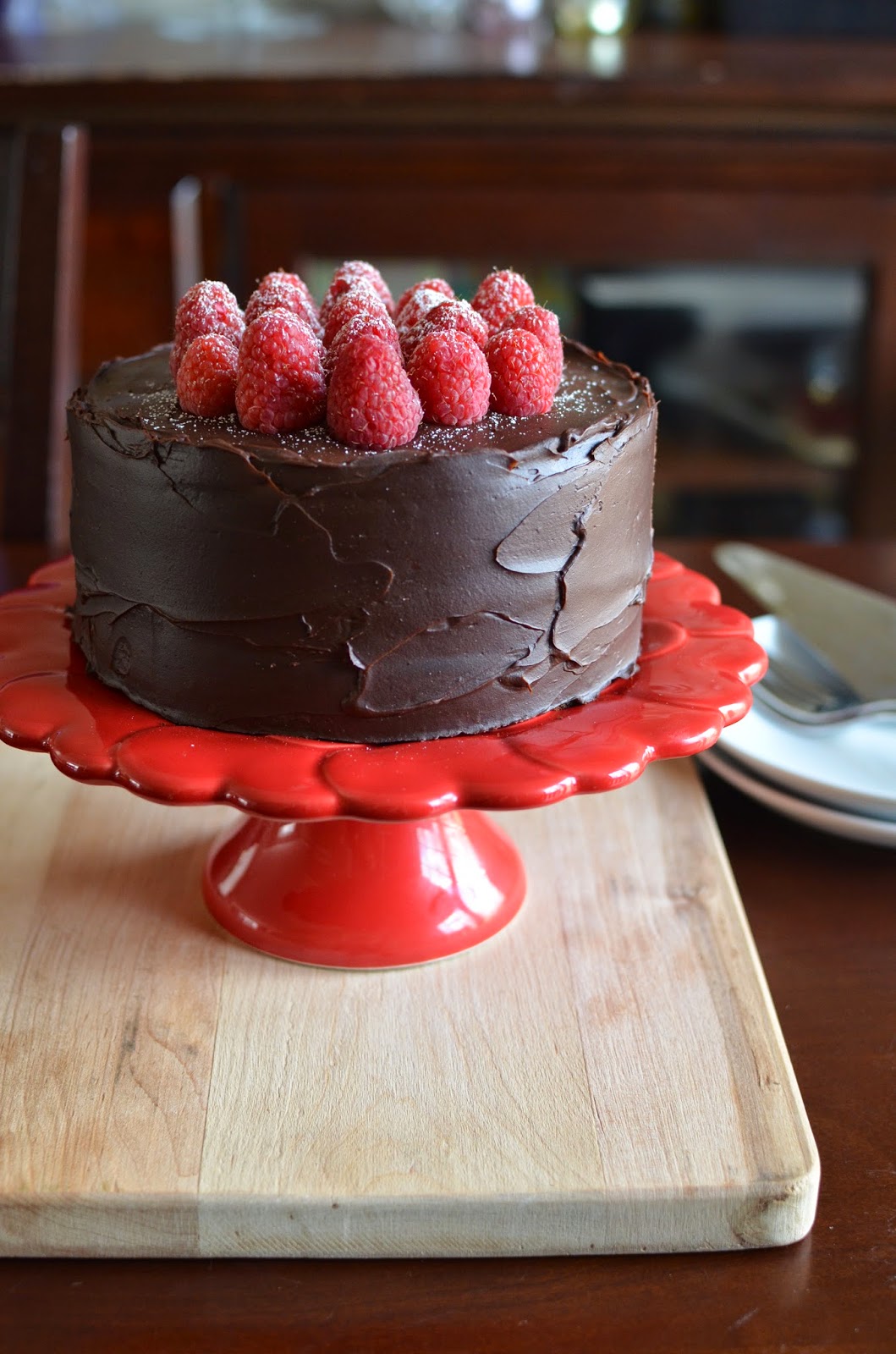 Playing with Flour: Chocolate raspberry layer cake