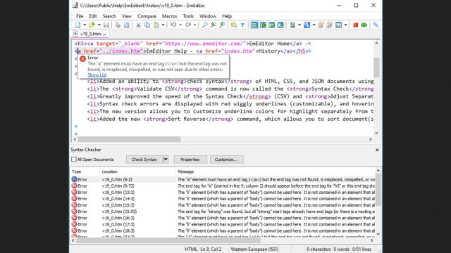 EmEditor Download Free for Windows 10, 7, 8, 8.1 32/64 bit Latest Offline