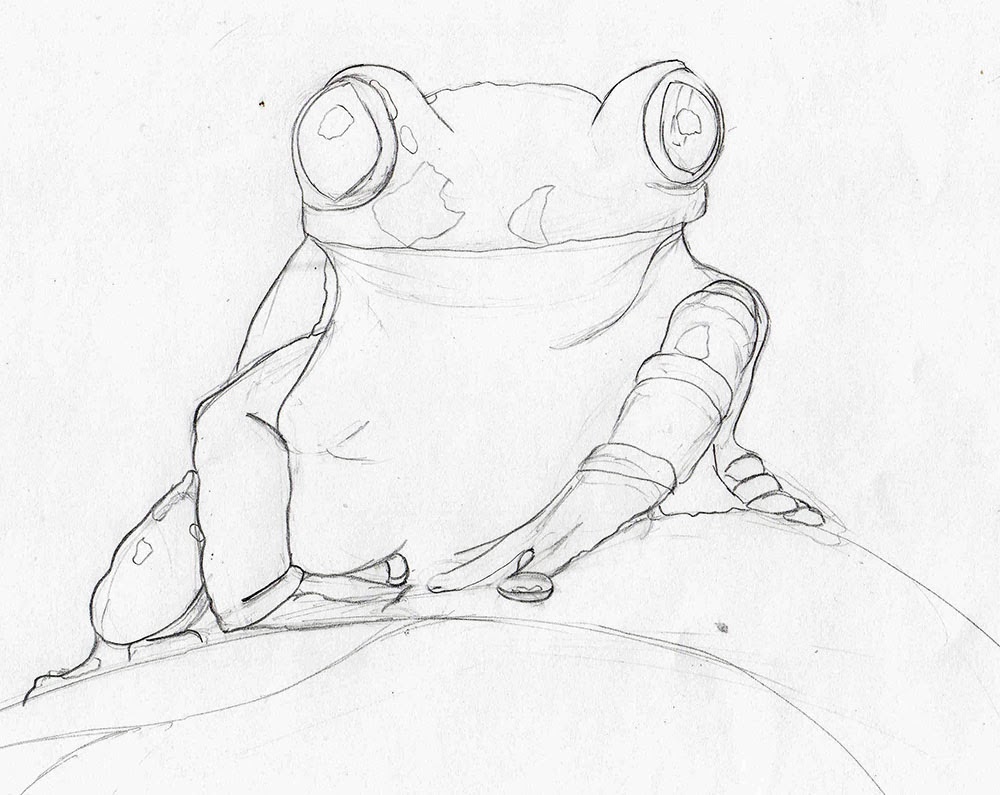 Weekly : Doodles and tuts: Drawspace lesson N05: How to draw a cartoon frog