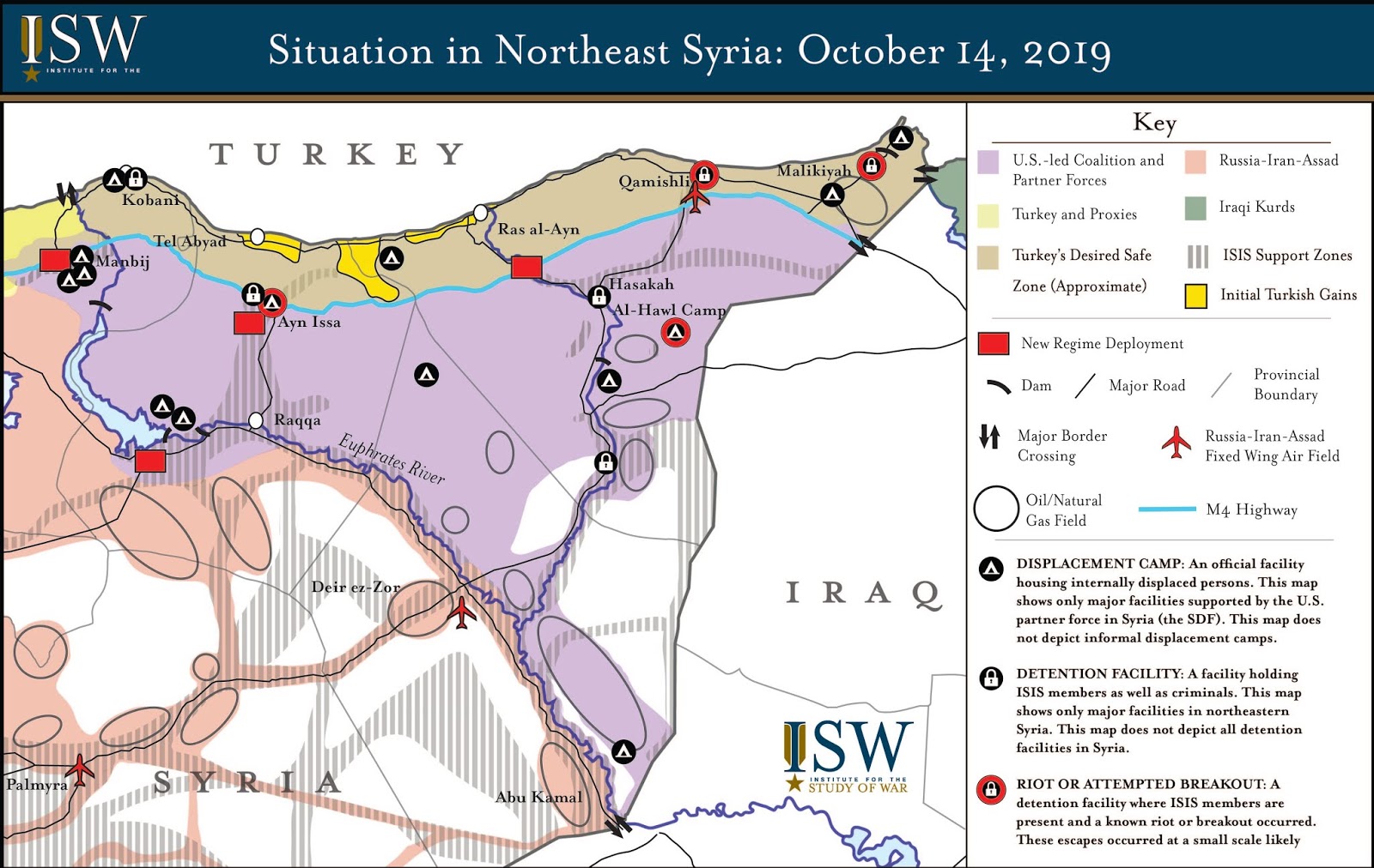 ISW Blog: Situation in Northeast Syria: October 14, 2019 Map