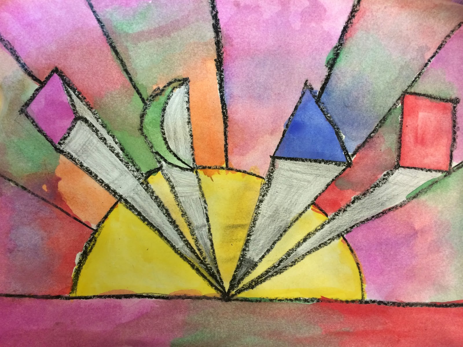 The Art Studio at Cooper Dual Language Academy: Peter Max Cosmic Landscapes