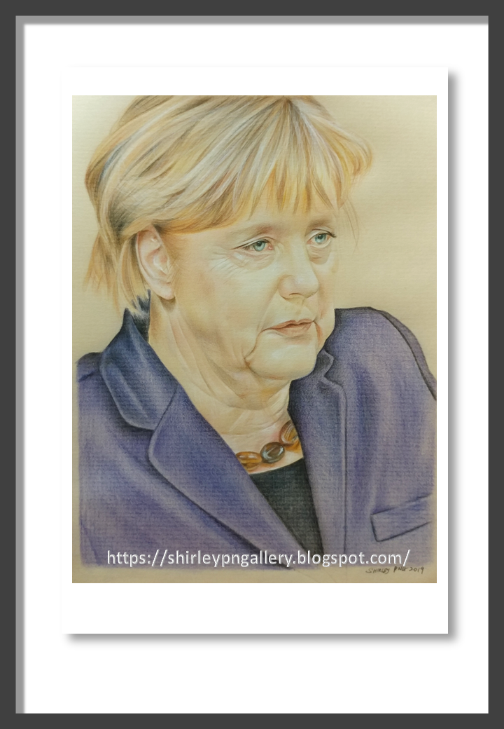Angela Merkel - Portrait painting of world leaders (Germany)