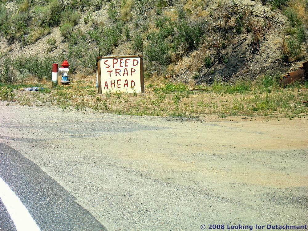 Looking For Detachment: Things You Find in the Field: Speed Traps