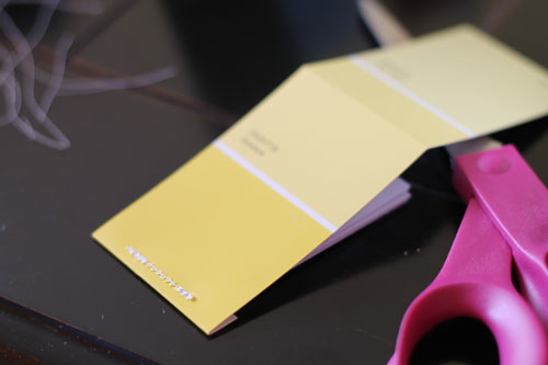 Hardly Housewives: Guest Post: Paint Chip Notebooks