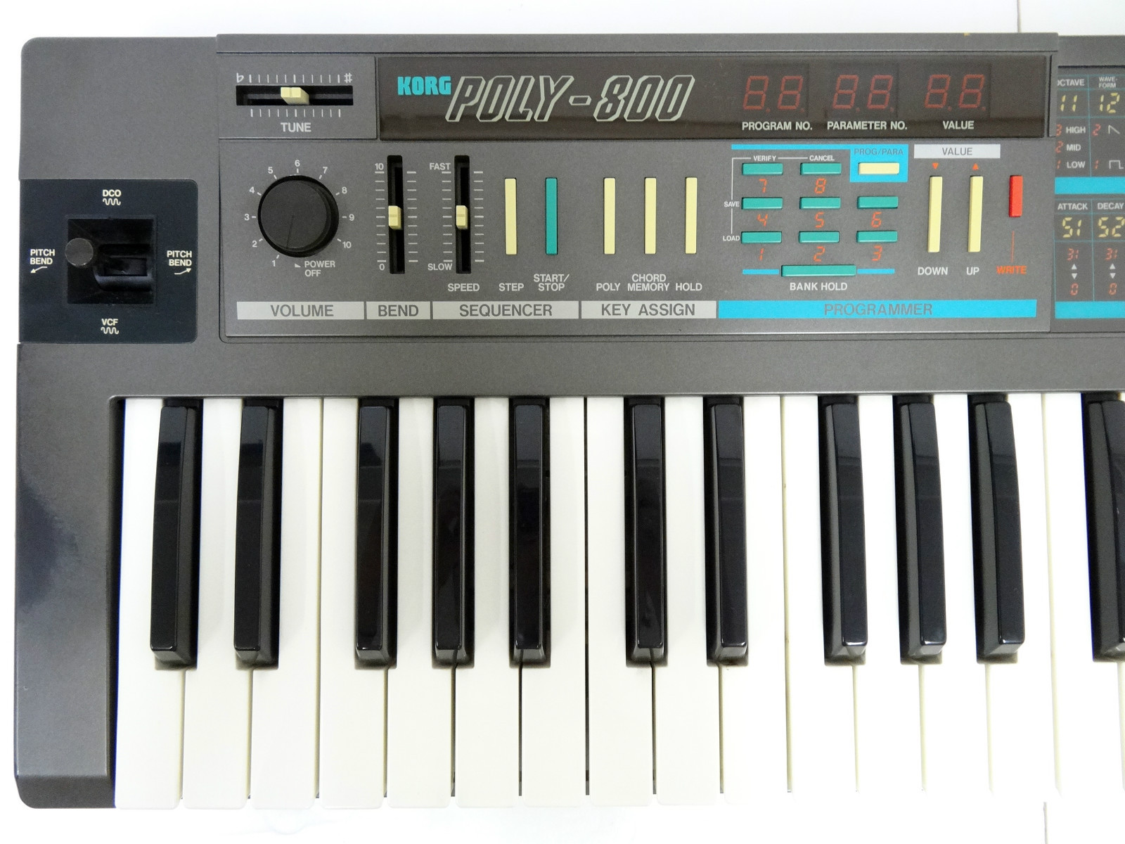MATRIXSYNTH: KORG POLY-800 Polyphonic Analog Synthesizer w/ Gig Bag SN ...