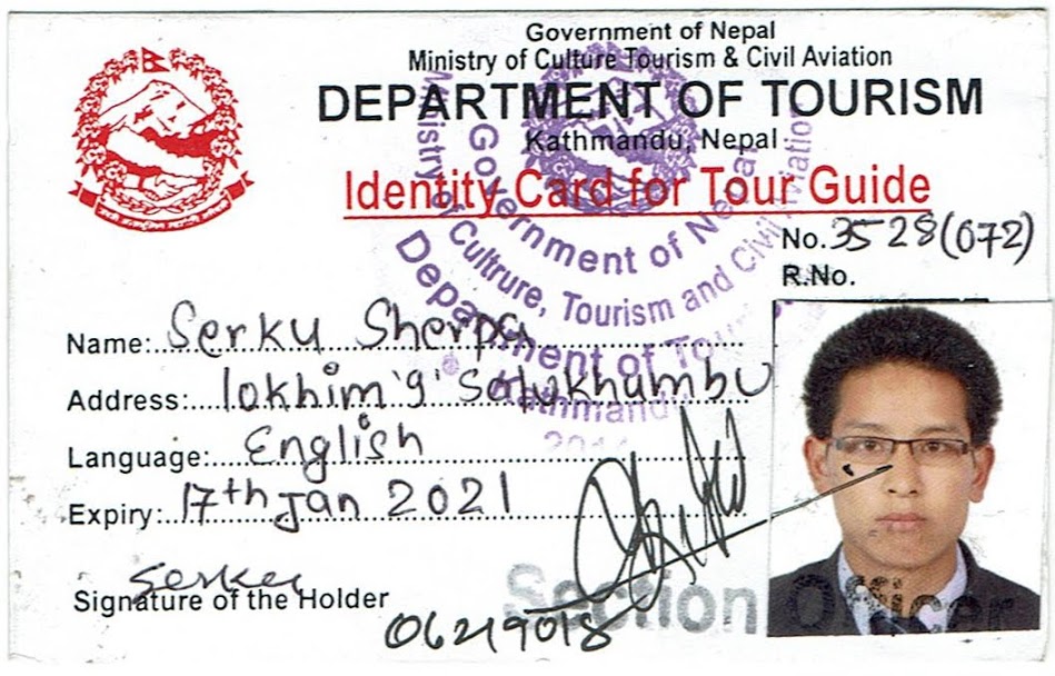 Trekking, Tour, and Expedition with Serku Sherpa in the Himalaya