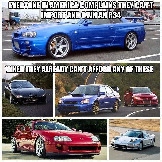 The Best R34 Nissan Skyline Memes - Nissan Skyline GT-R s in the USA