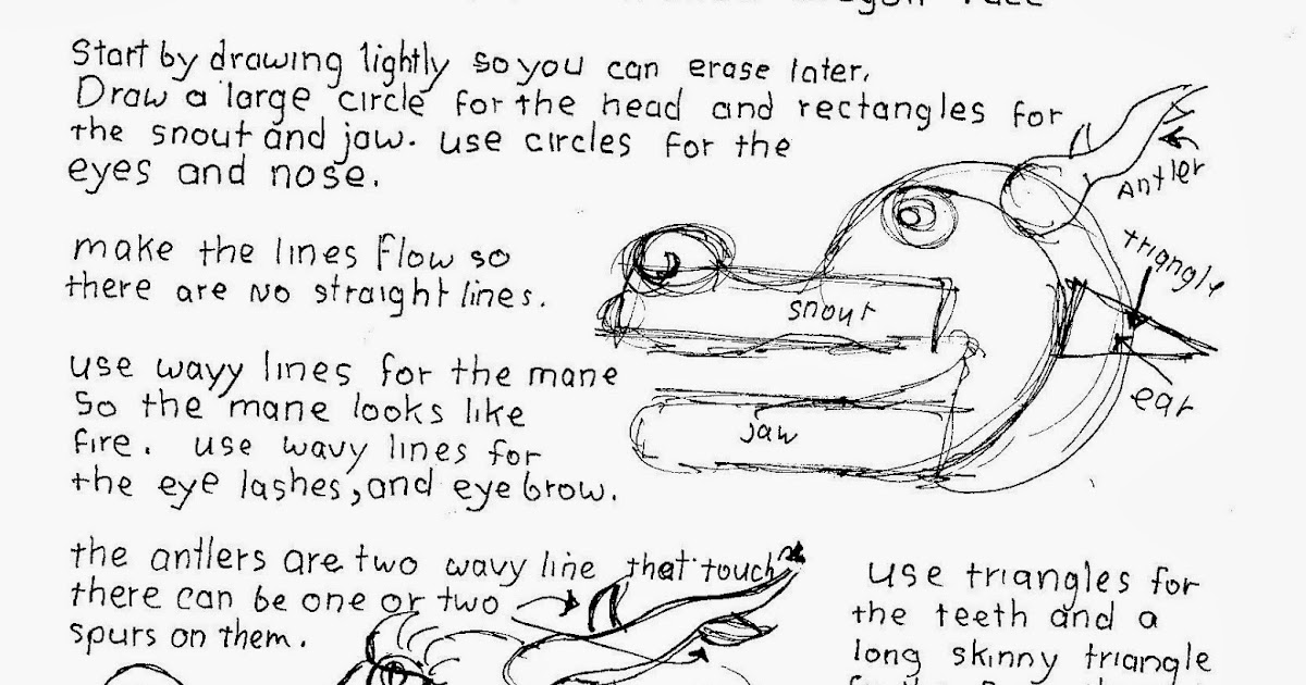 How to Draw Worksheets for The Young Artist: How To Draw The Head Of A ...