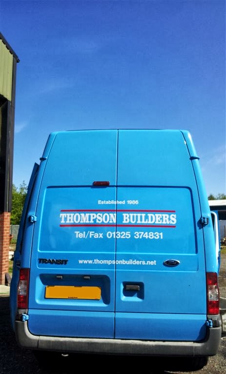 The Green I Signs Blog: Transit Van signwriting for Thompsons Builders ...