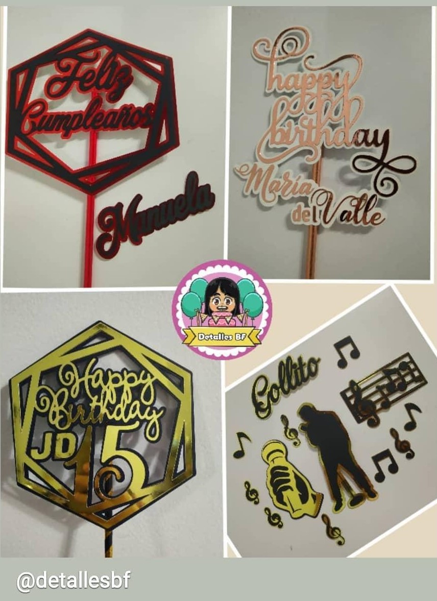 Topper Doble Capa con Metalizado - Mis Toppers Tus Toppers