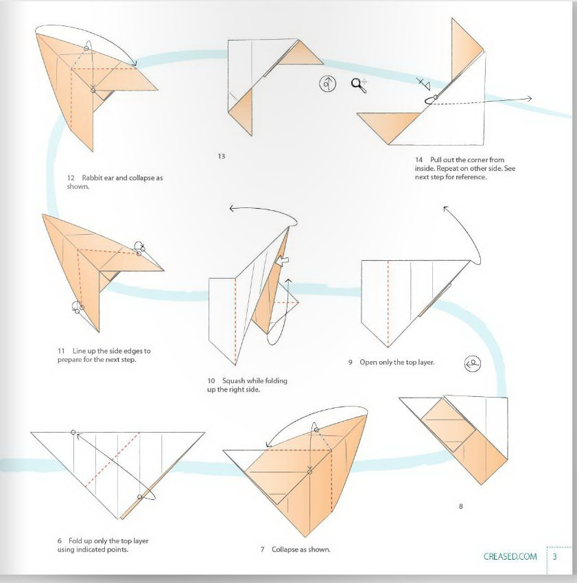 Origami Creased Magazine 10 - Ruby Book Origami