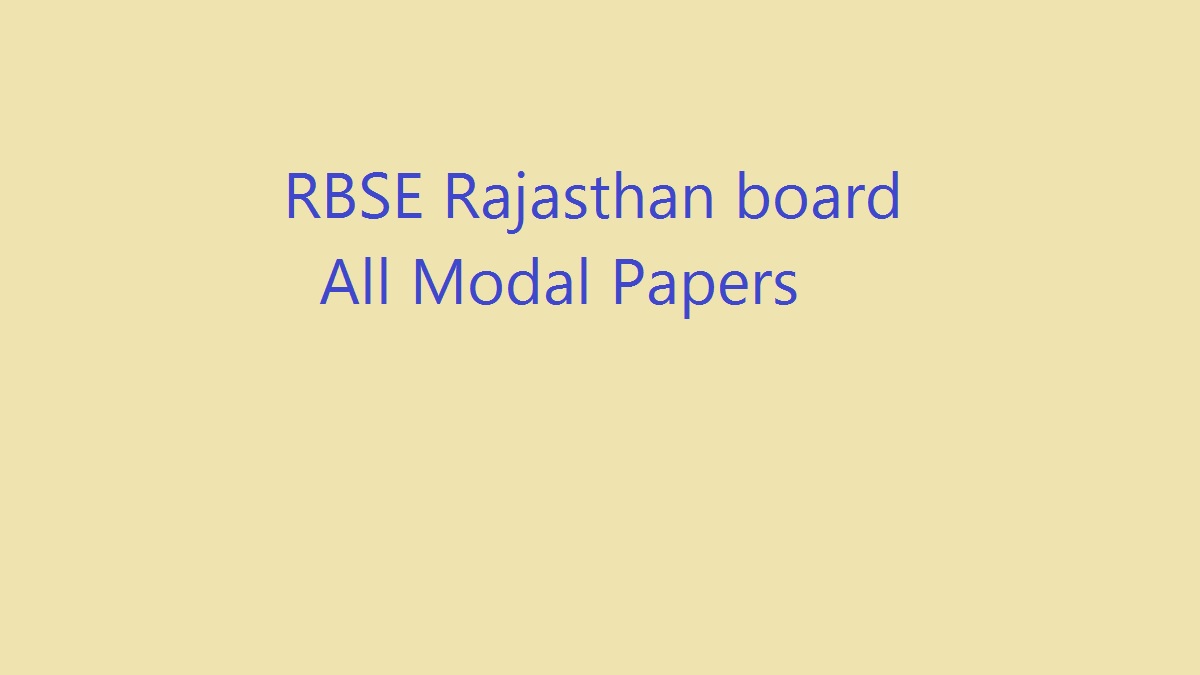 RBSE 10th Model Paper 2019 - NCERT RBSE Solutions
