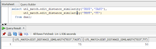 How to find similarity between two strings in Oracle (UTL_MATCH ...