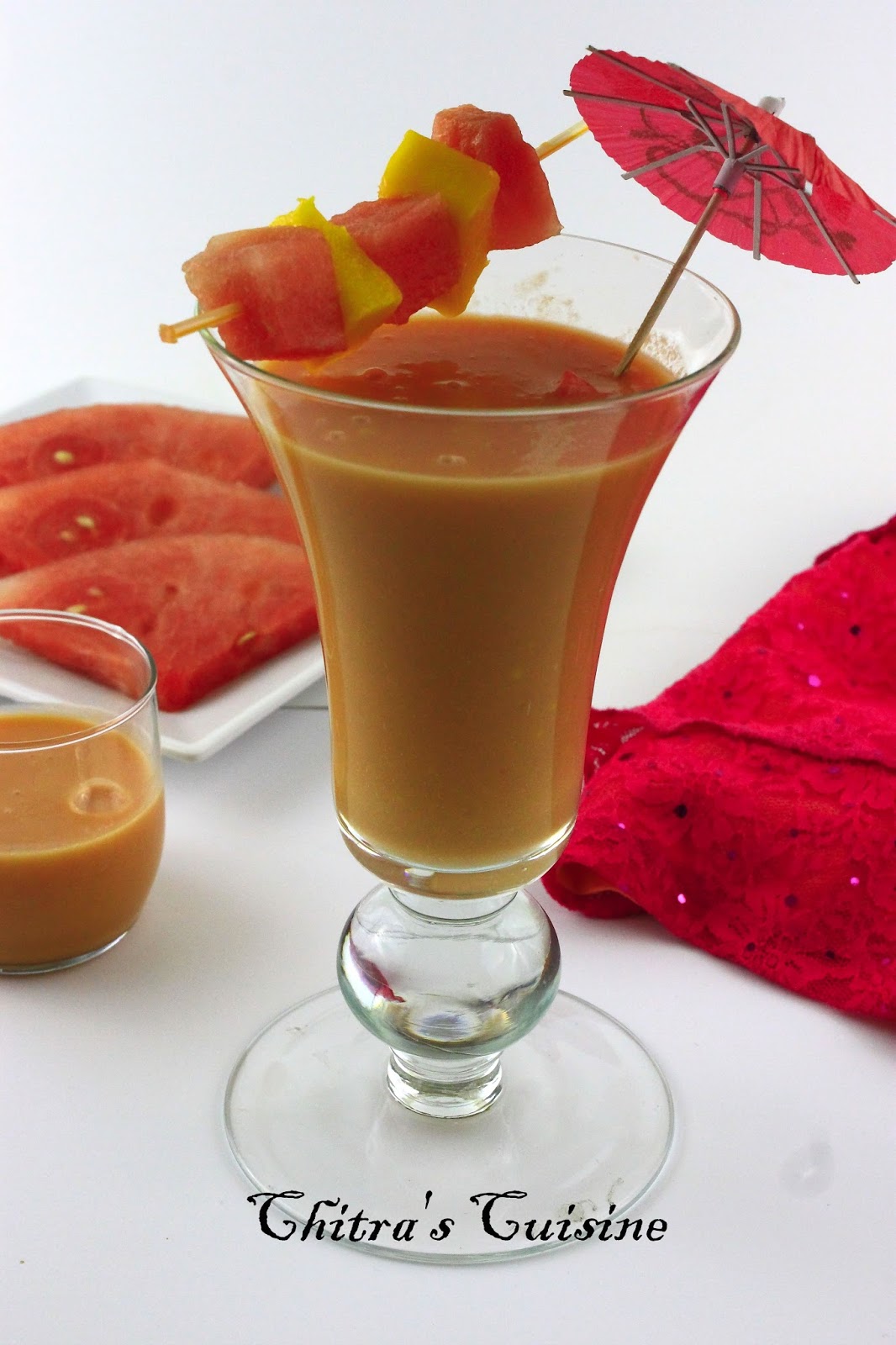 Chitra's Cuisine: Watermelon Mango Shake