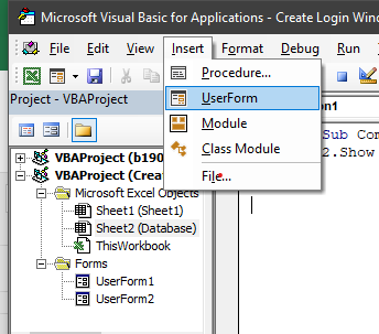 Create Login Window with Username and Password In Excel