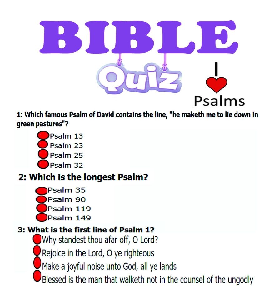Which is the longest Psalm? - PSALMS QUIZ (3 QUESTIONS)