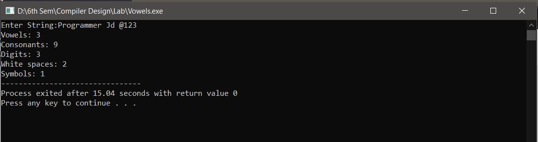 C Program To Count The Number Of Vowels, Consonants, Digits And Special ...