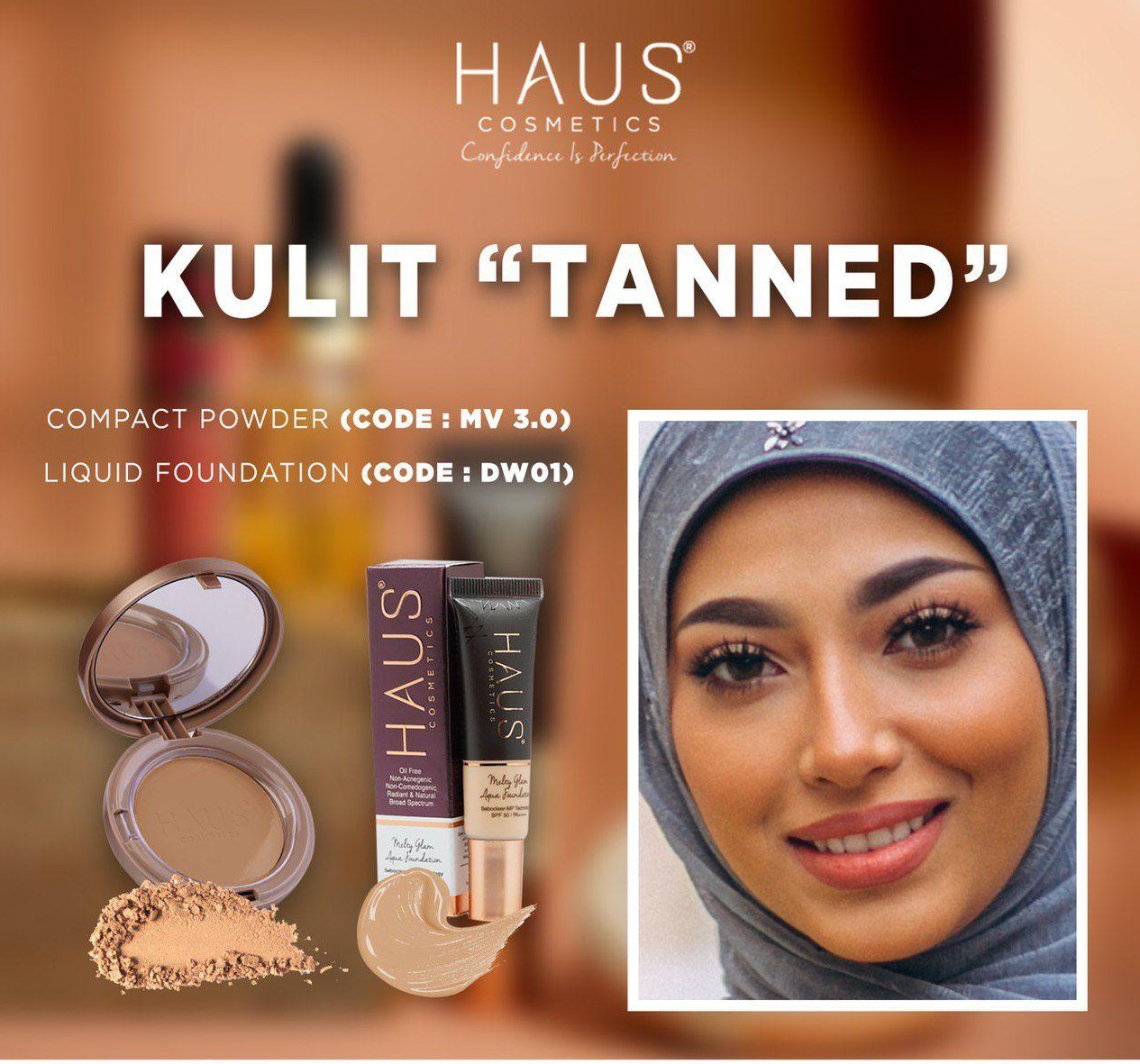Mohaya Cantik: 5 TONA WARNA HAUS COSMETICS COMPACT POWDER