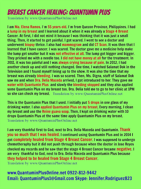 Quantumin Plus MiraminQ: Breast Cancer Healing: Quantumin Plus