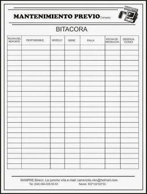 Arsacaribe: Tipos de Bitacoras.