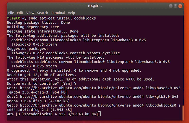 Install codeblocks on ubuntu - pakery