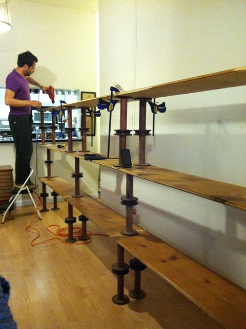 Wonderlust: DIY Spool Shelves Update!