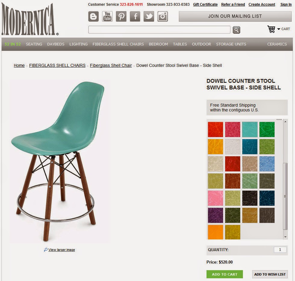 Kitchen Progress: Side Shell Stools from Modernica | Dans le Lakehouse